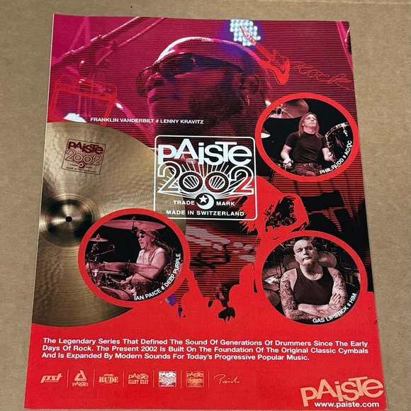 Paiste | Other | Franklin Vanderbilt Phil Rudd Ian Paice Paiste Cymbals ...